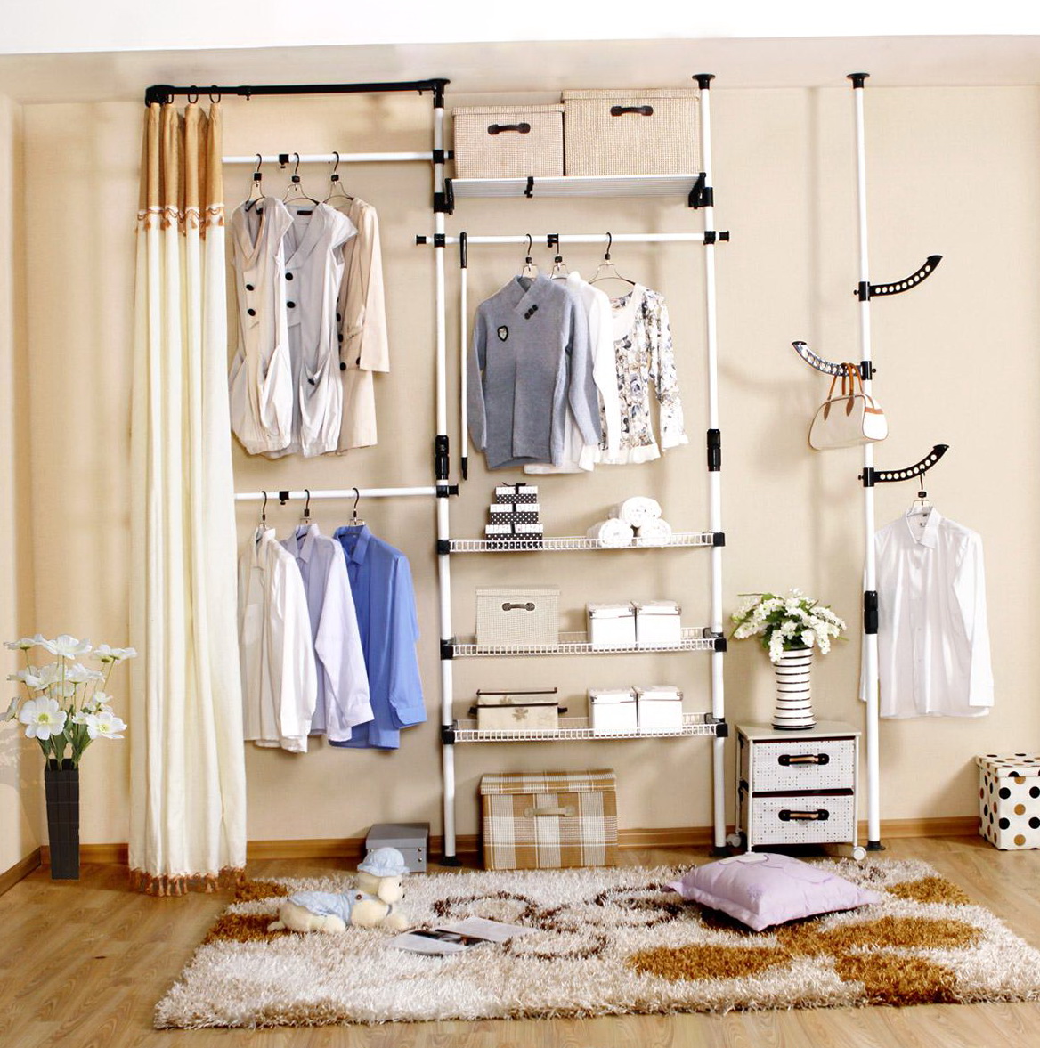 Diy Hanging Closet Organizer Home Design Ideas